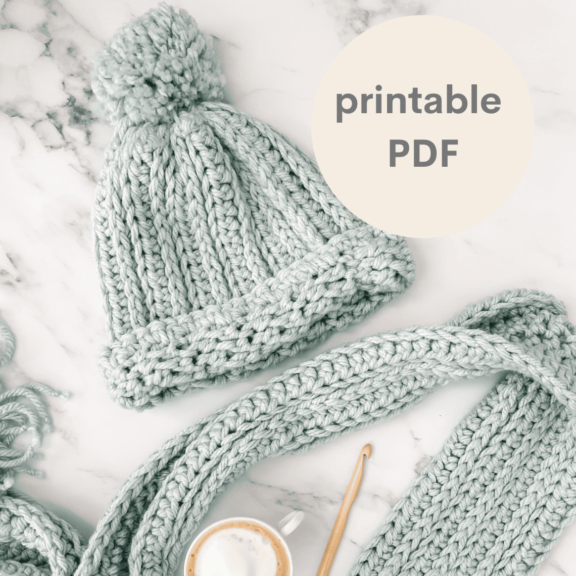 How to Crochet a Beginner-Friendly Hat and Scarf - Bella Coco Crochet