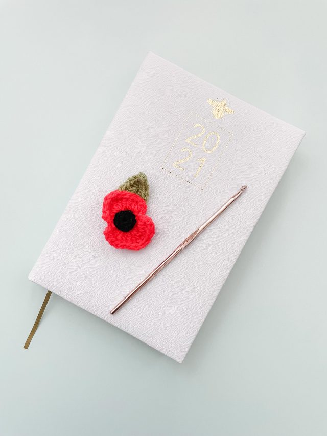 Crochet Poppy and Leaf Pattern