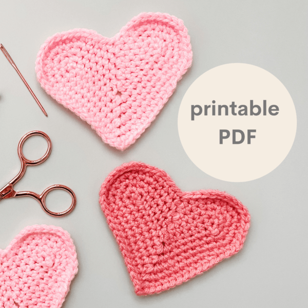 Crochet Heart Coaster - Bella Coco Crochet