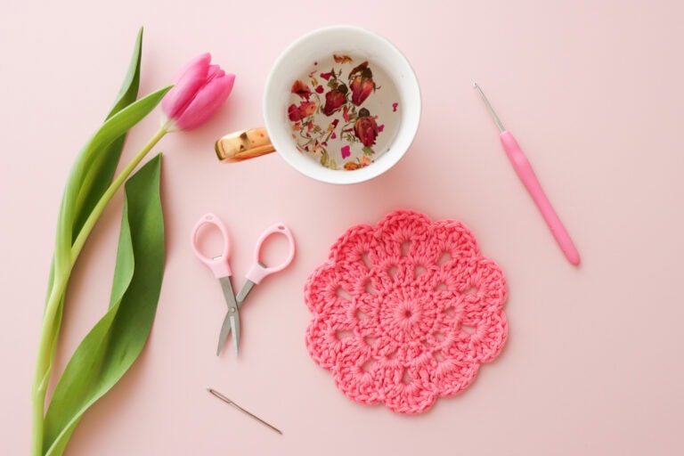 Learn How to Crochet a Beginner-Friendly Coaster: FREE Pattern - Bella ...