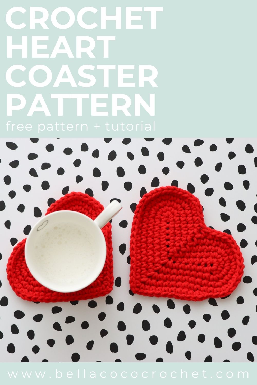 Crochet Heart Coaster: FREE Pattern - Bella Coco Crochet